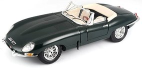 Kovový model bburago jaguar e cabriolet (1961) green