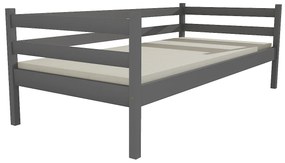 Dětská postel masiv 028 borovice masiv 80 x 200 cm šedá