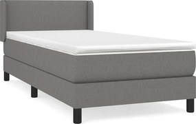 Box spring postel s matrací tmavě šedá 90x190 cm textil 3129514