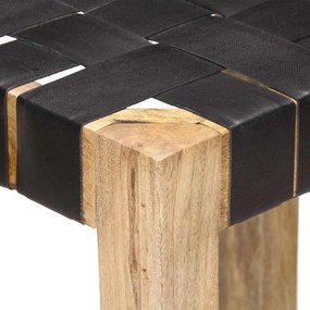 vidaXl Barové stoličky 2 ks černé pravá kůže 75 cm 321835