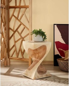 Odkládací stolek z masivu munggur 30x30 cm Hakon – Kave Home