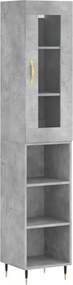 vidaXL Skříň highboard 34,5 x 34 x 180 cm kompozitní dřevo [3199349] Barva: Betonová šedá