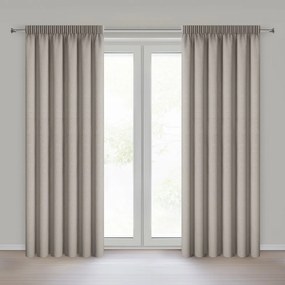 ZATEMŇOVACÍ ZÁVĚS (100%) NA PÁSCE ZOEY 140X270 CM TMAVĚBÉŽOVÝ