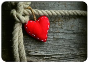 Valentýnské prostírání - 023, Srdce na provaze