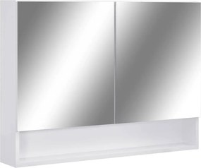 LED koupelnová zrcadlová skříňka bílá 80 x 15 x 60 cm MDF 323604