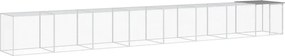 Klec pro kuřata se střechou světle šedá 803 x 98 x 90 cm ocel 3189047