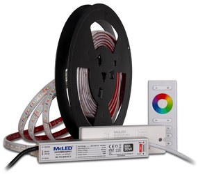 MCLED sestava LED pásek do sauny RGB 2m + kabel + trafo + stmívání
