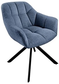 Designová otočná židle Vallerina tmavě modrá