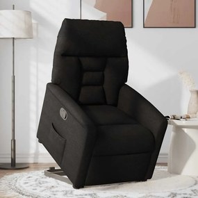 Zvedací polohovací křeslo černé textil 3303034