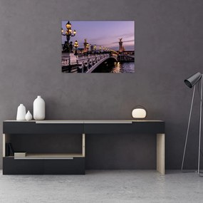 Skleněný obraz - Most Alexandra III. v Paříži (70x50 cm)
