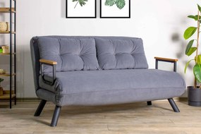 Designová rozkládací sedačka Hilarius 133 cm šedá