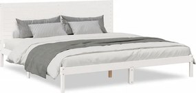 Prodloužený rám postele bez matrace bílý 200 x 210 cm masiv 3309306