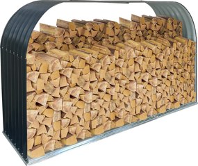Přístřešek na dřevo, antracit, 212x46x111 cm, RADEK