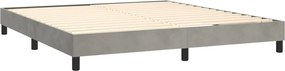 Box spring postel s matrací světle šedá 160x200 cm samet 3141431