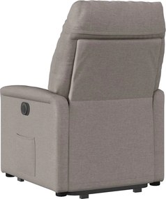 Elektrické zvedací polohovací křeslo taupe textil 3303059