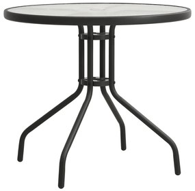 vidaXL Balkónový stolek antracitový Ø 80 x 71 cm ocel