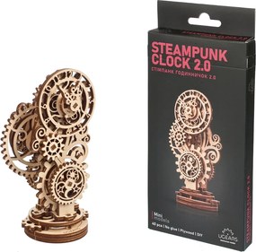 Ugears 3D mechanické puzzle Steampunk clock 40 ks