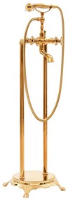 Volně stojící vanová baterie nerezová ocel 99,5 cm zlatá 145095