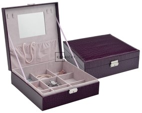 Klenoty Budín Luxusní fialová šperkovnice JKBOX SP-825/A6