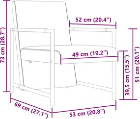 Křeslo s chromovanými nohami bílé umělá kůže 241007