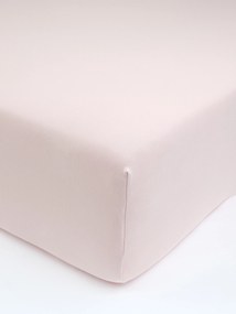 MK Lůžkoviny Jersey prostěradlo s elastanem 160 × 200 cm – pudrové