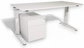 STEELCASE Set:Stůl+kontejner, STC, Ology, 160x80, bílá/bílá