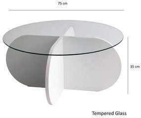 Konferenční stolek Bubble White