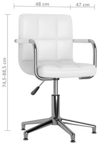 Otočné jídelní židle 6 ks bílé umělá kůže,  3088082
