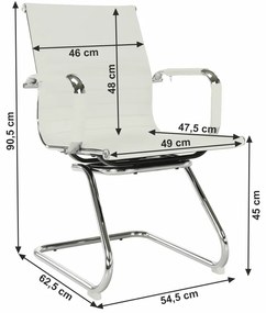 Kondela Zasedací stolička, bílá, AZURE 2 NEW TYP 2