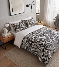 Černé povlečení na jednolůžko 200x140 cm Zebra – Mijolnir