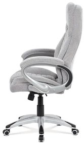 Autronic Kancelářská židle, šedá látka, kříž plast stříbrný, houpací mechanismus - KA-G196 SIL2