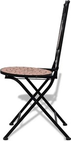3dílný bistro set mozaikový keramický terakota 271770