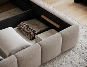 Postel Edvige + Dřevěný rám + plynový výtah + kontejner 160x200