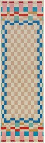 Běhoun s příměsí vlny 80x300 cm Checkered Border – Flair Rugs