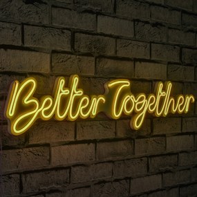 Wallexpert Dekorativní plastové LED osvětlení Better Together - Yellow, Žlutá