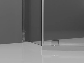 Mexen Exo, pětiúhelníkový sprchový kout s výklopnými dveřmi 100 x 100 cm, 6mm čiré sklo, chromový profil, 812-100-100-01-00