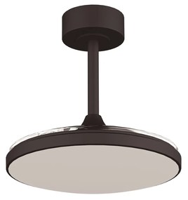 Matra 9056 Slim Mini, rozvinovací ventilátor se svítidlem a dálk. ovladačem, LED 45W 2700-5000K, černá, průměr 41/90cm