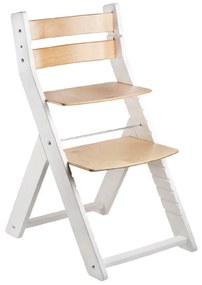 WOOD PARTNER Rostoucí židle pro školáky SANDY bílá Zvolte barvu: Transparentní lak