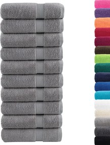 Prémiové osušky SOLUND 10 ks šedé 100x150 cm 600 g/m² 137313
