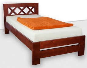 Krajča Jednolůžková postel z masivu Simon 120 x 200 cm Povrchová úprava: Bílá, Druh dřeva: Smrk