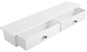 Bílá závěsná skříňka se zásuvkami LEWO