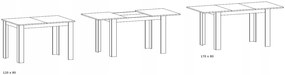 Jídelní stůl rozkládací MANGA 120(170)x80 wenge