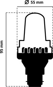 LED žárovka FLASH, ledově bílá, patice B22, IP44