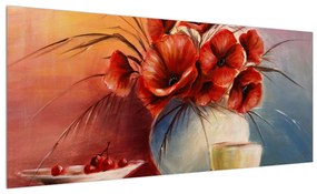 Obraz vlčích máků (100x40 cm)