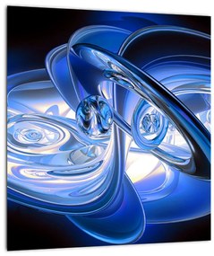 Modrý abstraktní obraz (30x30 cm)