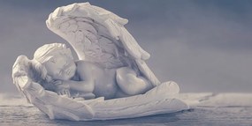 Obraz spící andílek - 120x60 cm