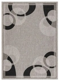 koberec SISAL FLOORLUX 20078 stříbro / černý velikost 140x200 cm | krásné koberce cz