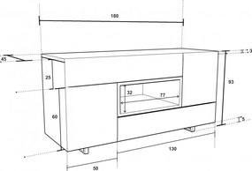 Komoda T-Mac z masivního dřeva Ořech