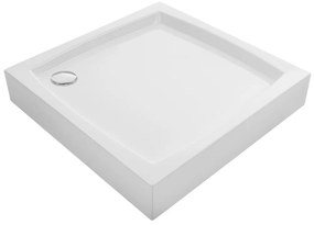 Laveo Desna, čtvercová akrylátová sprchová vanička 90x90x16 cm, bílá, LAV-JBD_696K