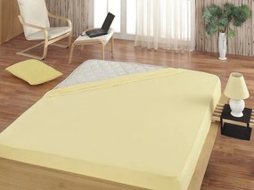 Matějovský napínací prostěradlo froté Světle žluté na matraci: 180 x 220 cm